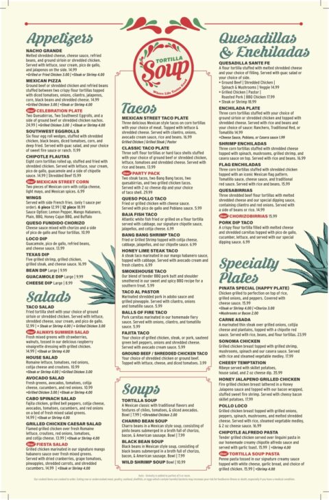 Menu | Mexican Food McComb MS